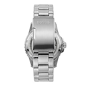 Fossil Men's FB-01 Automatic Stainless Steel Three-Hand Watch, Color: Silver/Black (Model: ME3190)