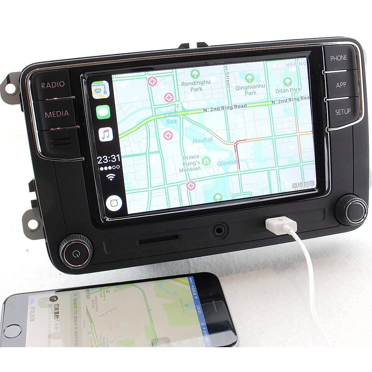 CarPlay 6.5in MIB RCD330 Touchscreen 187B 6RD035187 B Replacement for VW Jetta Golf MK5/MK6 CC Caddy Polo EOS Passat Scirocco Tiguan Touran Transporter