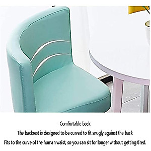 Conference Reception Room Coffee Table with Chair, Nordic Reception Desk and Chair Combination Negotiation Table and Chairs Shop Meeting Table and Chairs Office Round Table Wooden Table ( Color : Pink