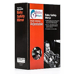#1 Back Seat Mirror - Baby & Mom Rear View Baby Mirror - Easily Watch Your Precious Child in-Car - Adjustable, Convex and Shatterproof Glass