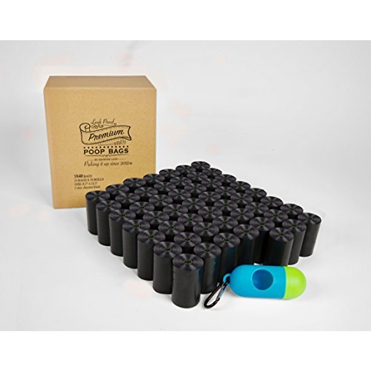 ShoppingLion 1040 Dog Poop Bags with Dispenser and Leash Clip, Guaranteed Leak-Proof, Extra Thick and Strong Poop Bags for Dogs, Pet Waste Bags Made with EPI Technology