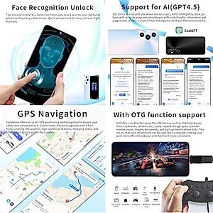 VSMOX S30Ultra Mobile Phones 2023, Android 13 Smartphone, 8000mAh, 8GB 256GB/128GB, 108MP 50MP, 6.53 inch HD Screen, 5G Dual Sim Free Unlocked, Face Unlock/OTG,White-8GB~256GB