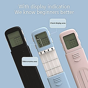 Xumeili Pocket Ukulele Chord Practice Tool, Portable Guitar Neck Train-er with Rotating Chord Chart Mini Guitar for Beginners