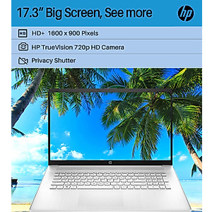 HP 2023 Newest 17.3" Flagship HD+ Business Laptop, Intel Core i3-1125G4(Beat i5-1035G4), 16GB DDR4 RAM, 1TB SSD, Intel UHD Graphics, Bluetooth, HDMI, Anti-Glare, Webcam, Windows 11,Silver