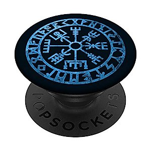Vegvisir viking compass rune protection symbol Celts Nordic PopSockets Swappable PopGrip