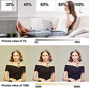 VILTROX 2 Sets Photography LED Video Light Lamp with Bi-Color 3300K-5600K, HD LCD Display Screen, CRI 95 for DSLR Table Photo Studio with Tripods Ultra-Thin Panel Camera Light for Video YouTube