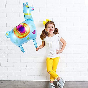  6 Pieces Llama Alpaca Foil Balloons,Llama Balloons Mylar Foil Animals Alpaca Balloons For Birthday Mexican Fiesta Luau Party Decorations