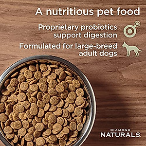 Diamond Naturals Large Breed Adult Dry Dog Food Lamb Meal and Rice Formula with Protein from Real Lamb, Probiotics and Essential Nutrients to Support Balanced and Overall Health in Adult Dogs 40lb