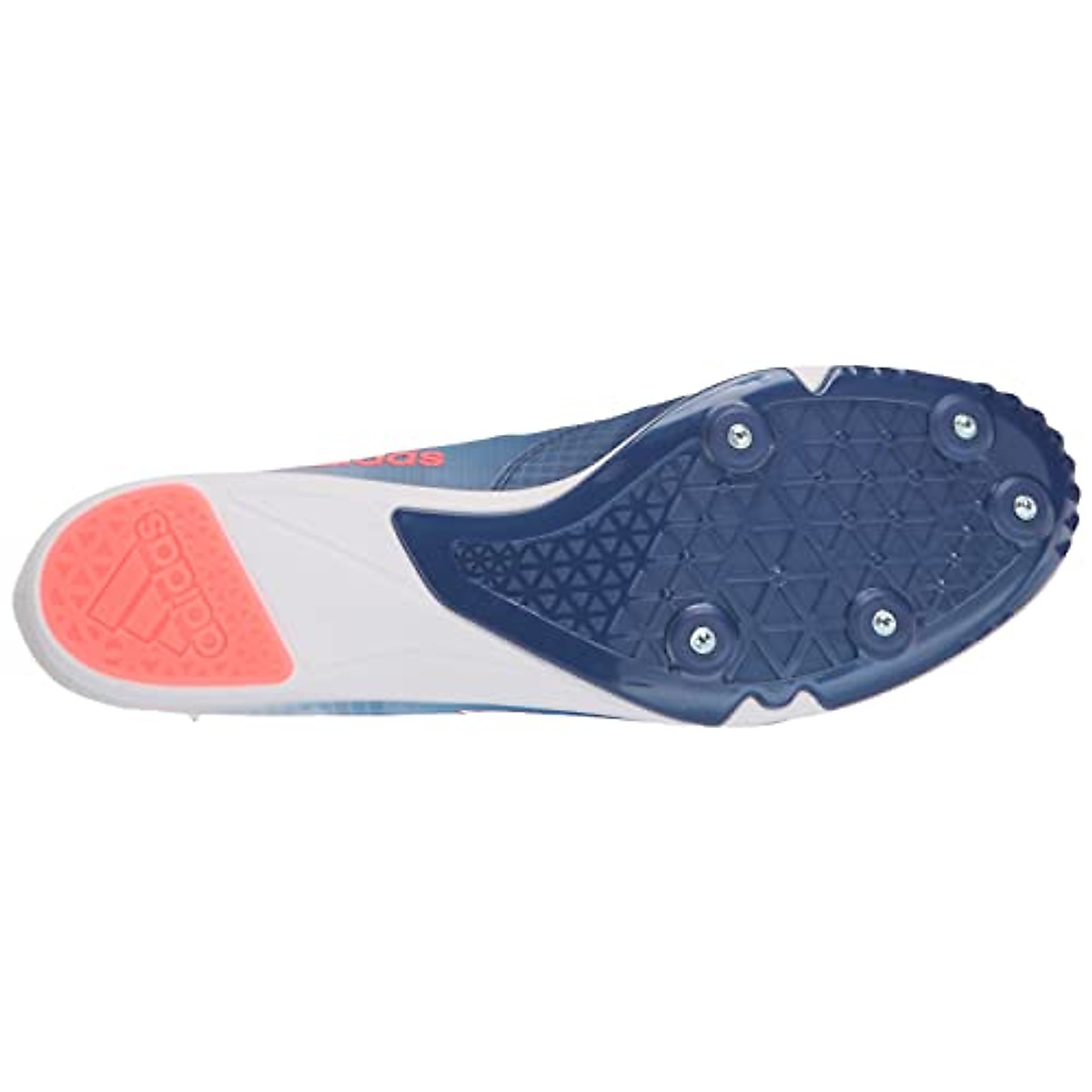 adidas Men's Distancestar Track and Field Shoe, Legacy Indigo/Turbo/Blue Rush, 10