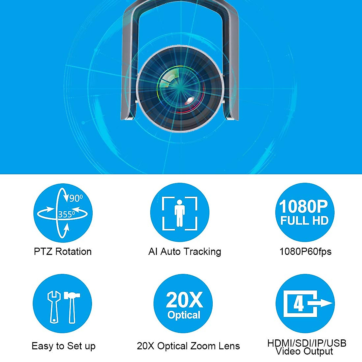 AVKANS AI auto Tracking Camera Bundle Kits - 2 NDI Cameras and 1 Controller