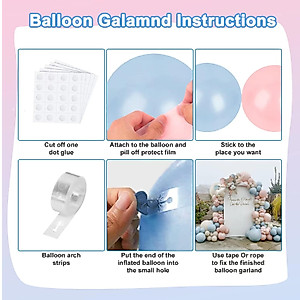 Gender Reveal Balloons Garland Kit, 124pcs Dusty Pink and Dusty Blue Sand White Balloons for Boy or Girl Gender Reveal Baby Shower Party Decoration…