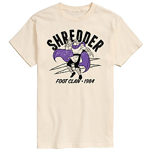 HYBRID APPAREL - Teenage Mutant Ninja Turtles - Shredder Foot Clan - Men's Short Sleeve Graphic T-Shirt - Size Small Cream