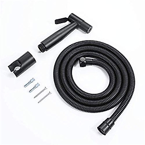 MINJING Bidet Toilet Spray Kit - Black Toilet Spray Gun Bidet Sprayer Set Stainless Steel Women's Wash Set
