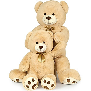 MaoGoLan Giant Big Teddy Bear Jumbo Stuffed Animal Huge Tan Bear Plush Tan Bear for Girlfriend