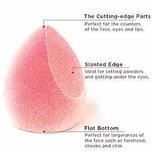 Microfiber Velvet Rose Makeup Sponge, Latex-Free, Dual Layer Technology, Flawless Makeup Blender for Foundations, Powders and Creams (Pink)