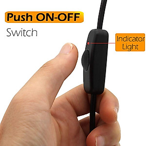 MazerPi Raspberry Pi Power Switch, with Indicator Light Raspberry Pi 4 Power Switch Power Supply Cable USB C Power Switch Type-C Power Switch for Raspberry Pi 4 (4-Pcs)