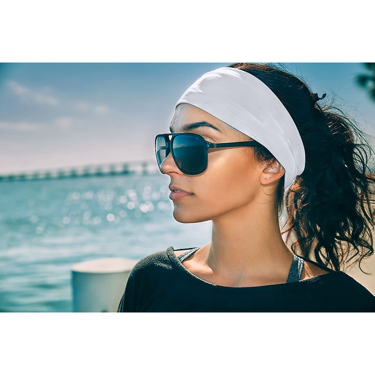 Tobeffect Headbands for Women Non Slip Turban Headband Boho Wide Head Band Womens Hair Wraps Accessories for Teen Girls 8 Pack Solid Colors