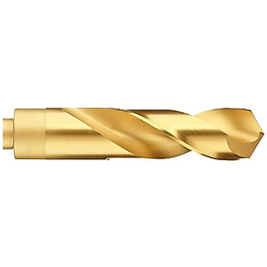 Chicago Latrobe 190C-TN Cobalt Steel Reduced-Shank Drill Bit, TiN Coated, Round Shank, 118 Degree Split Point, 3/4" Size