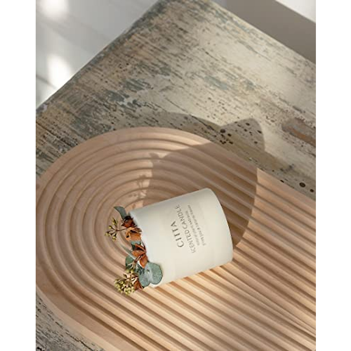 Christmas Pine Cone Flowers Scented Candles Soy Wax Aromatherapy Candle Romantic Pillar Candle Christmas Decorations For Home (Citrus Grape)