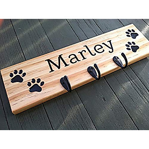 Personalized Dog Leash Holder, Dog Leash Holder Wall, Dog Leash Hook, Dog Leash Hooks, Pet Leash Holder, Dog Leash Hanger