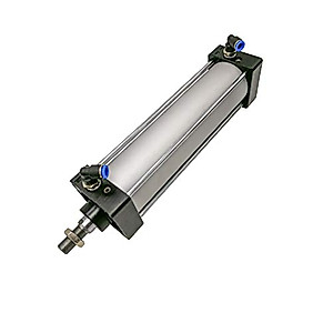 Aluminum Can Crusher, Heavy Duty Pneumatic Cylinder Soda Beer Can Crusher, Eco-Friendly Recycling Tool (Countertop Button Valve)