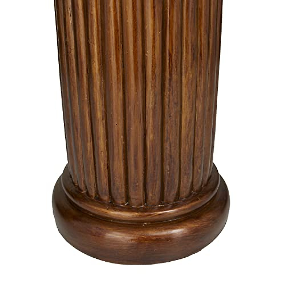 Deco 79 Polystone Lion Pedestal Table, 8" x 9" x 25", Bronze