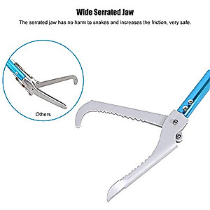 IC ICLOVER 52 Inch Aluminum Alloy Snake Tongs, Professional Standard All-in-One Reptile Grabber Rattle Snake Catcher Wide Jaw Handling Tool with Lock and Grip Handle