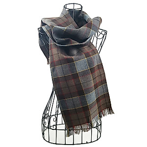 OUTLANDER JAMIE FRASER TARTAN PREMIUM WOOL SCARF - Woven in Scotland - Made in the U.S.A. - 9" x 58"