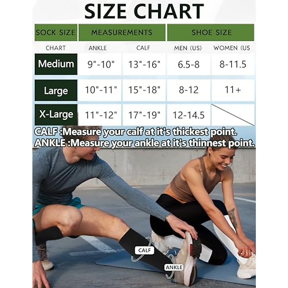 +MD 3 Pairs Compression Socks Moisture Wicking 8-15 mmHg for Women & Men Moisture Wicking Support Stockings for Airplane Flights, Travel, Nurses, Edema 9-11