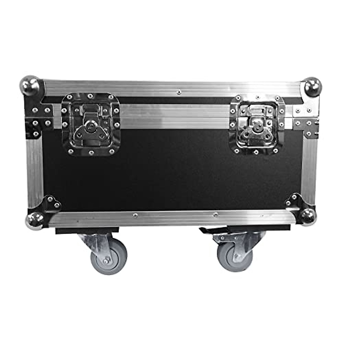 Rockville Battery PAR 61 Pack Black, 8 Pack Rechargeable RGBWA+UV Wash Lights with Charging Flight Case, Includes Remote, 15 Hours Battery Life, Perfect for Events, Parties & DJ Gigs