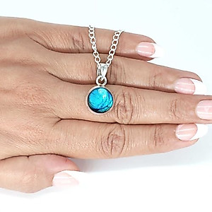 JEWELOPORIUM 925 Sterling Silver Pendant for Women Gray Real Labradorite Gemstone Solitaire Silver Pendant Necklace Anniversary - Gift Costume Jewelry