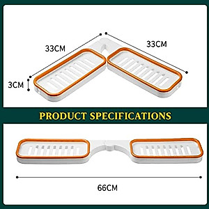 EPTIC Shower Caddy Suction, Corner Shower Punch-Free Rack with Suction Cup,Wall Mounted Shower Basket,Bathroom Organizer Shelf for Shampoo, Body Wash (3Pack Grey)