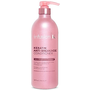 Infusion K Keratin Anti-Breakage Conditioner with UltraKeratin Complex - Hydrates & Enhances Softness & Shine | Strengthens Weak & Damaged Hair | Color Safe | Paraben & Sulfate Free (32 oz)