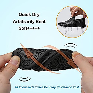 Toddler Water Socks Boy Beach Swim Aqua Shoes Toddler House Slippers Socks for Boy Girl Quick Dry Water Shoes Black Size 7-8