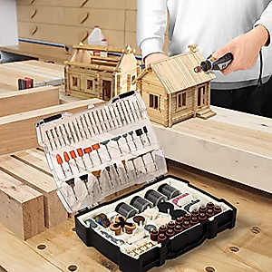 Rotary Tool Accessories Kit, AboLife 365 Pieces Multi-Purpose Accessory Set, 1/8"(3.2mm) Diameter Shanks Universal Fitment for Cutting, Grinding, Polishing, Drilling and Engraving, Accessory Kit