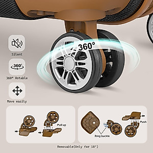 Melalenia Luggage Sets 7 Piece Suitcase Set, Hard Shell Carry on Luggage Travel Suitcases with Spinner Wheels and TSA Lock, Lightweight Luggage Set for Women, Black Brown