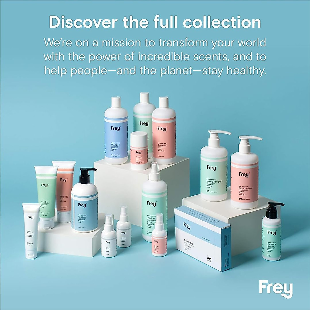 FREY Laundry Detergent Sheets – Jasmine Rose Scent | Plant-Derived | 60 Sheets (Pack of 2)