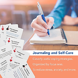 52 Essential Coping Skills Cards - Self Care Exercises for Stress and Social Anxiety Relief - Resilience, Emotional Agility, Confidence Therapy Games for Teens, Adults by Harvard Educator