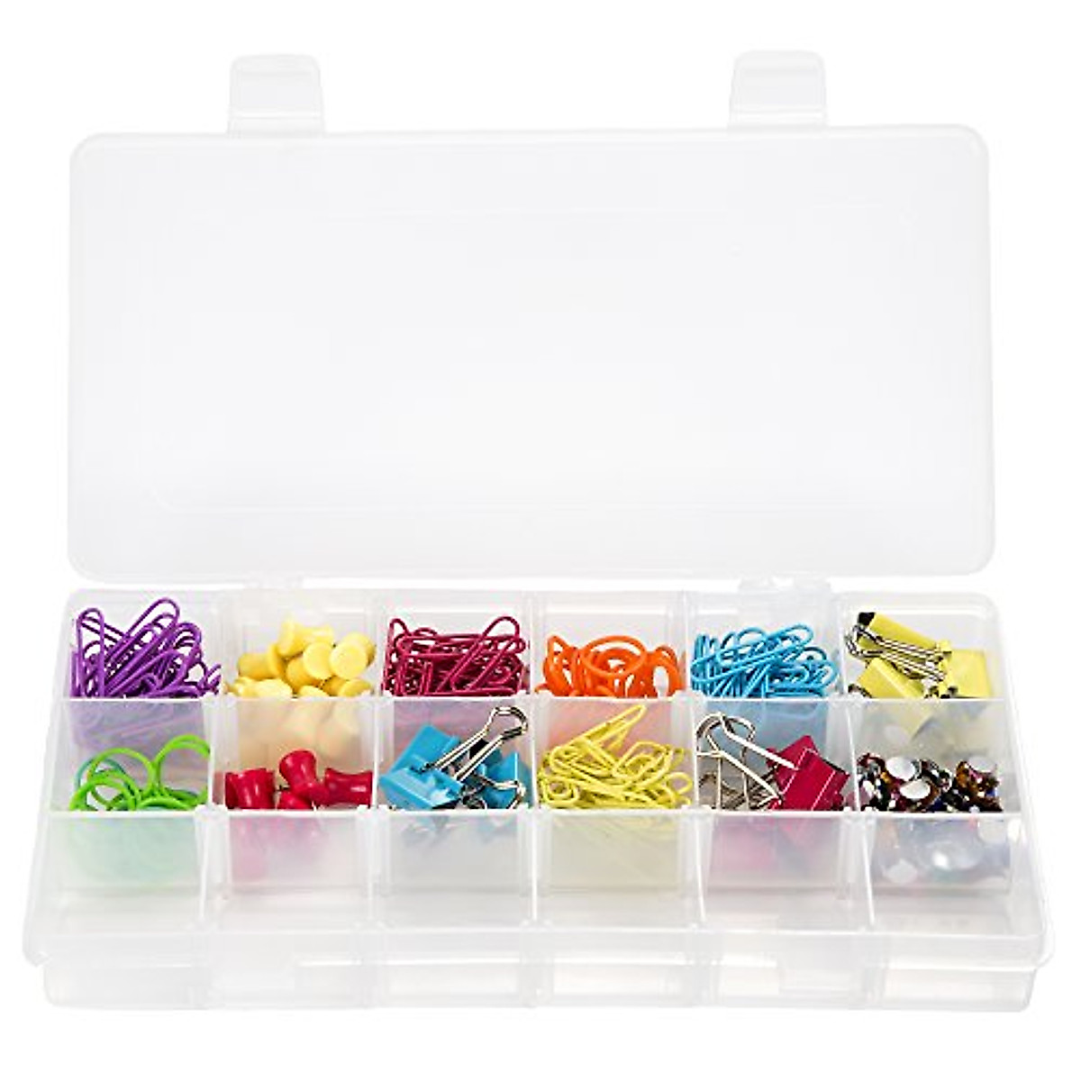 Pink Tool Box – Durable Tackle Box Organizer with 4 Compartments for Hardware, Fishing Tackle, Beads, Hair Accessories and More by Stalwart