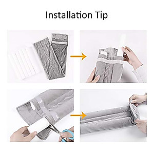 VISEMAN 36 Inch Under Door Draft Stopper-Twin Door Draft Noise Blocker, Double Sided Door Draft Guard, Machine-Washable