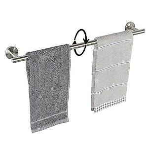 TocTen Bath Towel Bar - Thicken SUS304 Stainless Steel Bathroom Towel Holder, Towel Rod for Bathroom Heavy Duty Wall Mounted Towel Rack Hanger (24IN, Brushed Nickel)