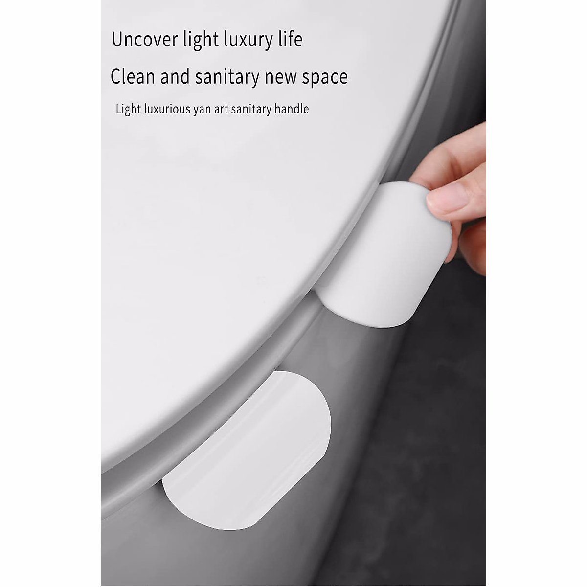 2 PCS Toilet Lid Lifter, Toilet Seat Lifter Toilet Seat Handle Lifter Toilet Cover Lifter,Avoid Touching Toilet Cover Handle Bathroom Accessories for Home, Office, Hotel, White