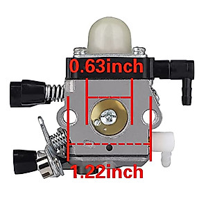 Wellsking FS 38 Carburetor for Stihl fs55 Carburetor HL45 HS45 KM 55 FC55 FS45 FS46 FS46C FS55 FS55R FS55RC FS45C FS45L FS55C FS55T String Trimmer Weedeater Rep C1Q-S186 with Replacement Kit
