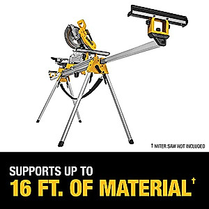 DEWALT Miter Saw Stand, Heavy Duty, 500 lb. Capacity, Portable with Leg Locks (DWX723),Silver