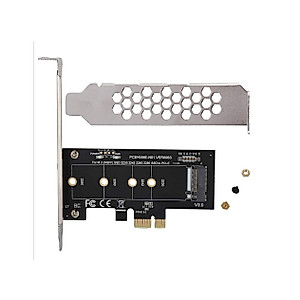 MZHOU NVME M.2 SSD M-Key to PCI-e 3.0 x1 Host Controller Expansion Card,Supports M2 NGFF PCI-e 3.0, 2.0 or 1.0, NVME or AHC 2280, 2260, 2242, 2230 Solid State Drives with Low Profile Bracket