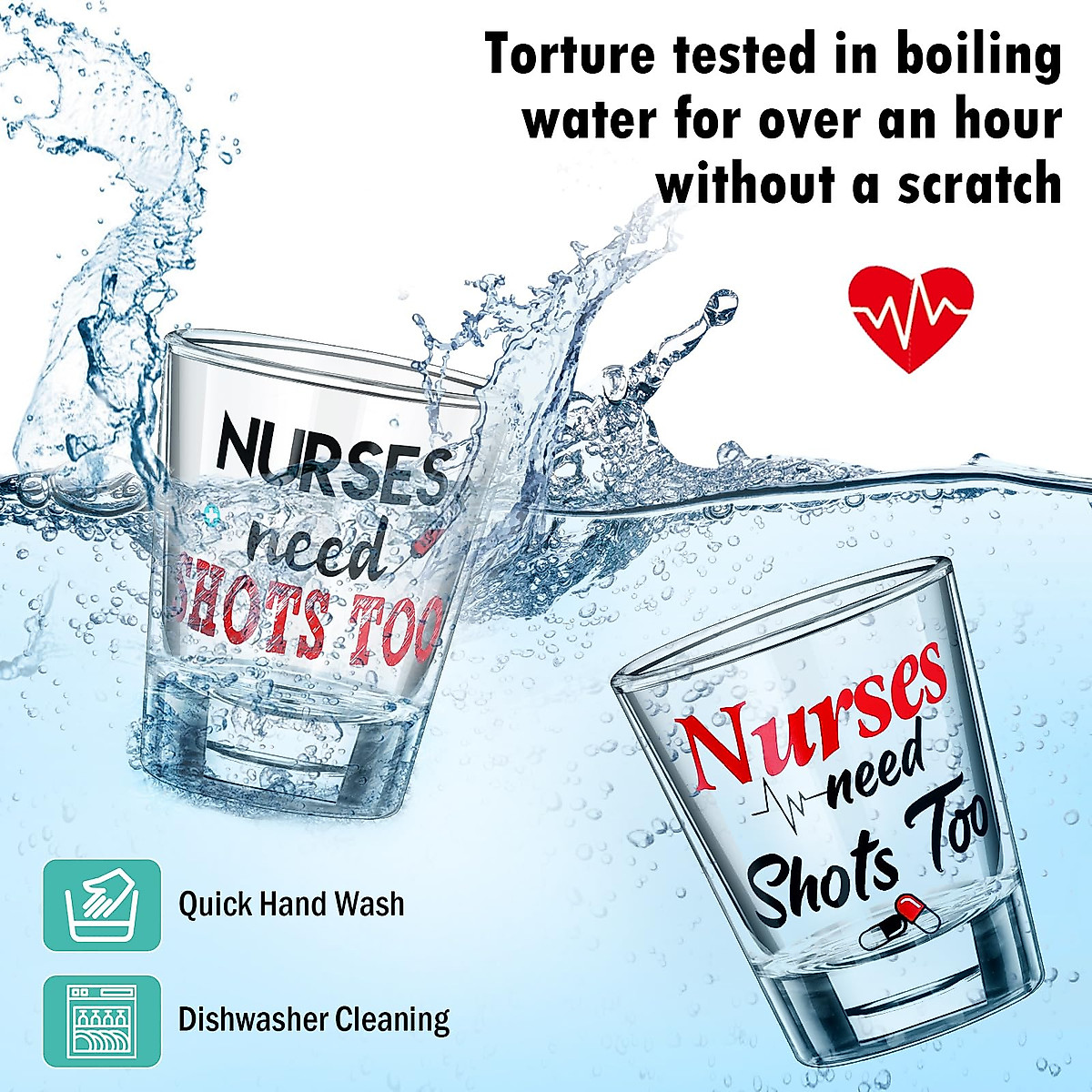 FoldTier 48 Pieces Nurse Gifts Include 12 Nurse Shot Glasses 1.8 Oz 12 Keychains 12 Gift Bags 12 Cards Nurse Appreciation Gifts for Nursing Students Graduation Gift Funny Birthday Presents School Gift