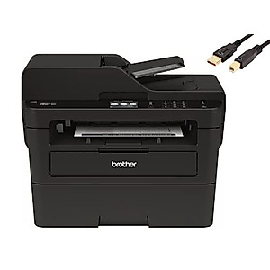 Brother MFC-L27 30DW All-in-One Wireless Monochrome Laser Printer, 36ppm, 2.7” Color Touch, Automatic duplex (2-sided), Durlyfish USB Printer Cable