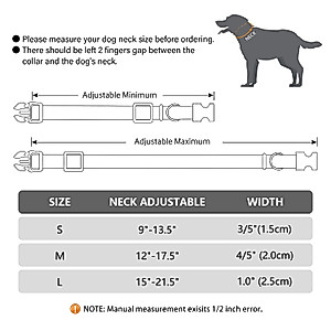 Faleela Leather Dog Collar - Durable Heavy-Duty with Quick-Release Metal Buckle, Adjustable for Large, Medium, and Small Dogs (Blue, Small)