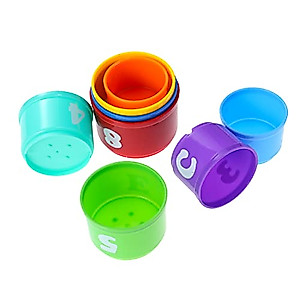 Bird Training Toys - 8Pcs Colorful Bird Cup Toys Parrot Intelligence Toy Bird Educational Stacking CupToy Training Treat Toys for Parakeet Parrots(Random Color)