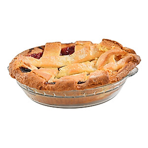 Home-X Pie Bakeware Set of 2, Glass Baking Accessories, 7” Dessert Pie Plates